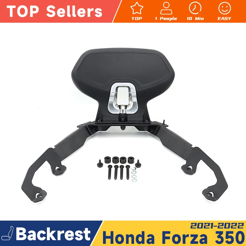 For-Honda-Forza-350-2021-2023-Motorcycle-Black-Rear-Passenger-Seat ...