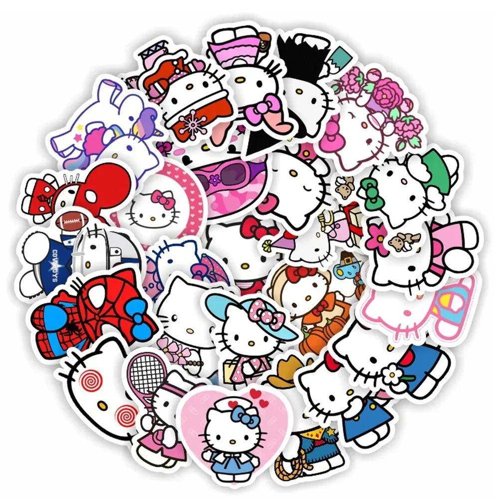10-30-50PCS-Hello-Kitty-Cute-Anime-Stickers-Graffiti-Decals-DIY-Phone ...
