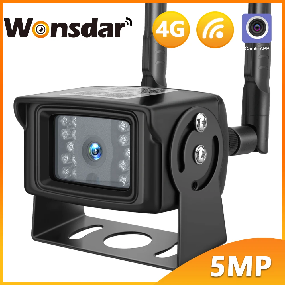 4G SIM Card WIFI Camera 5MP HD CCTV Surveillance IP Camera Metal Shell ...