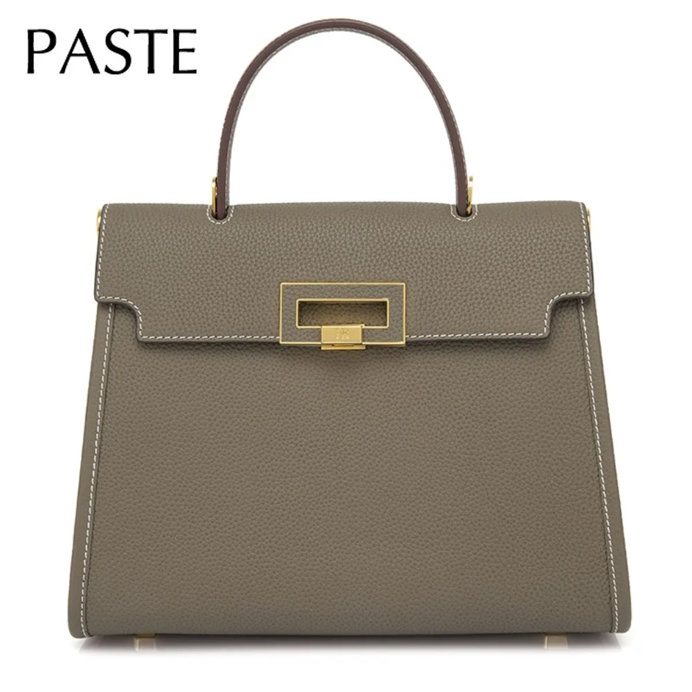 Niche-Lock-Design-Cross-Pattern-Cowhide-Leather-Ladies-Shoulder ...