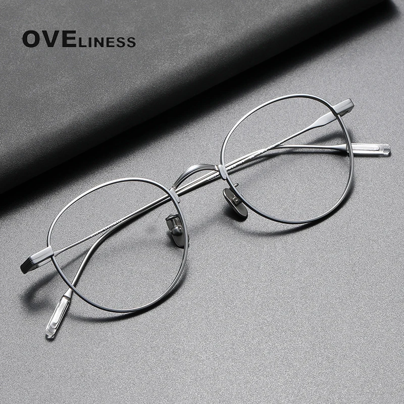 Optical Retro Round Pure Titanium Glasses | Men's Pure Titanium ...