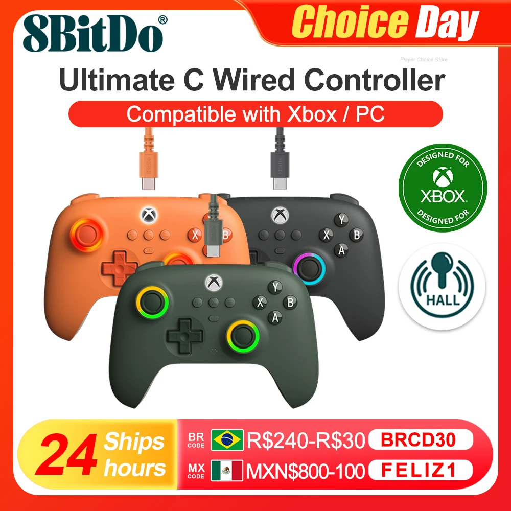 8BitDo-Ultimate-C-Wired-XBOX-Controller-Gamepads-PC-Xbox-Series-X-S ...