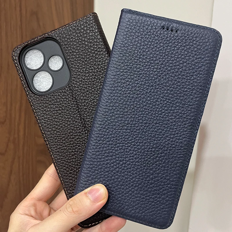 Magnet Genuine Leather Skin Flip Wallet Book Phone Case Cover On For ...