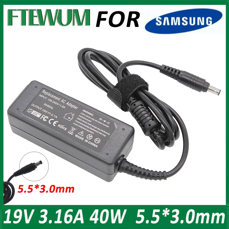 For Samsung Laptop Power Adapter R540, P460, P530, Q430, R430, R440 ...