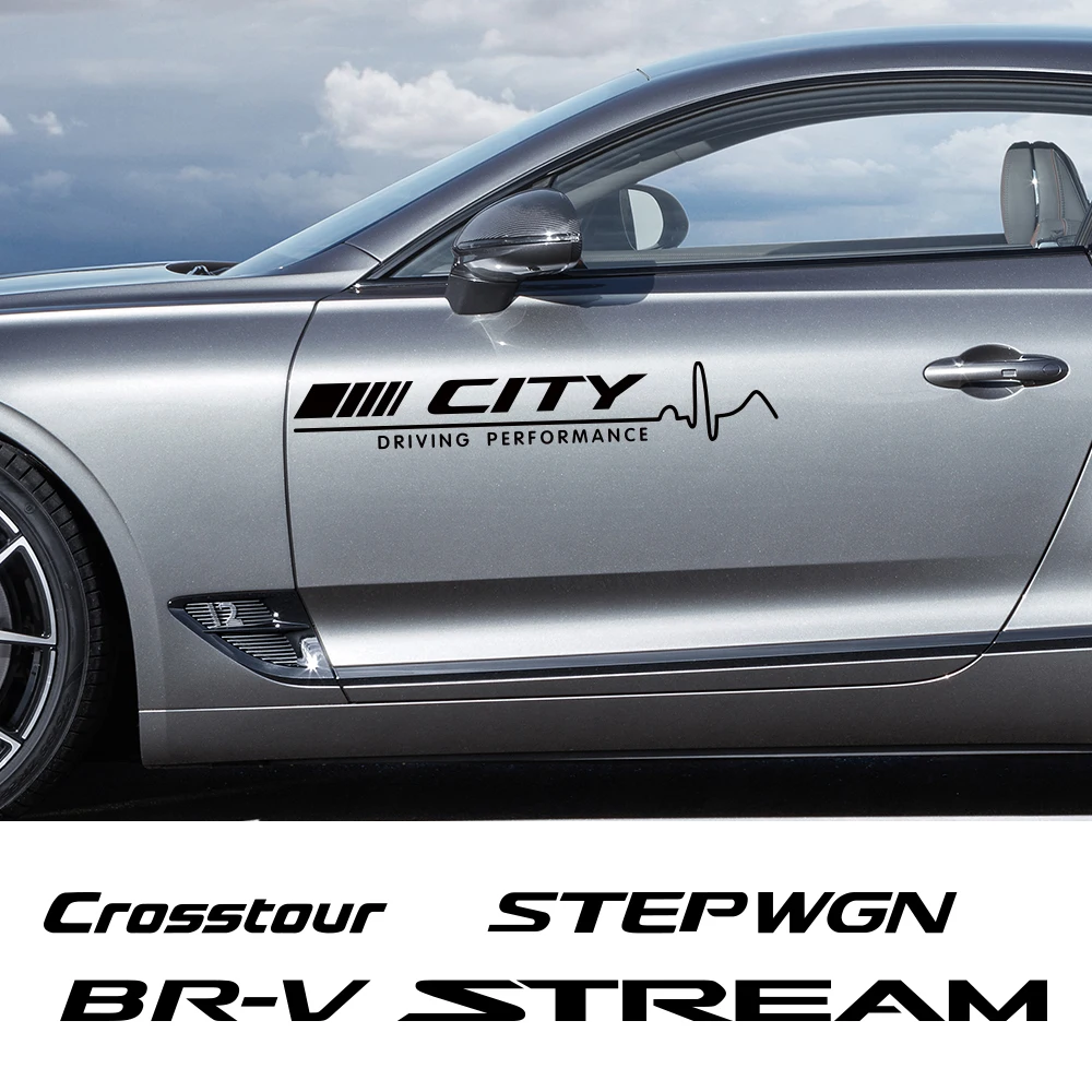 2PCS-Car-Door-Side-Stickers-For-Honda-CITY-BRIO-BR-V-CROSSTOUR-STEPWGN ...