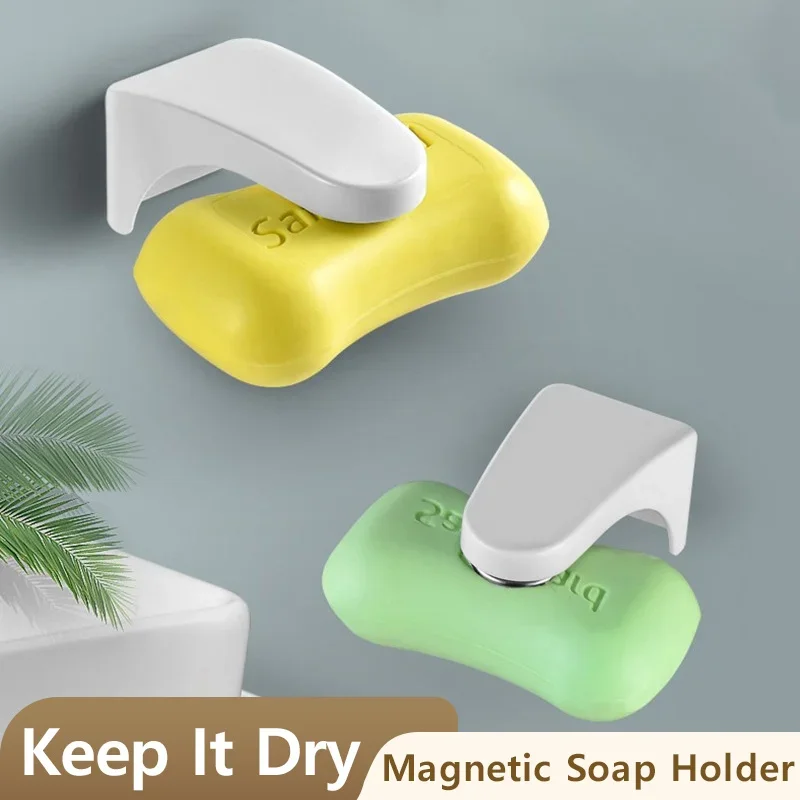 Magnetic Soap Holder Soap Box Punch-free Soap Holder Drain Soap Holder ...