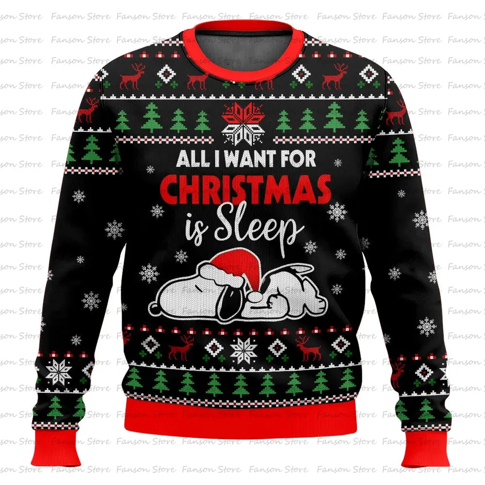 Suéter navideño feo de Charlie Brown y Snoopy, sudadera con capucha de ...