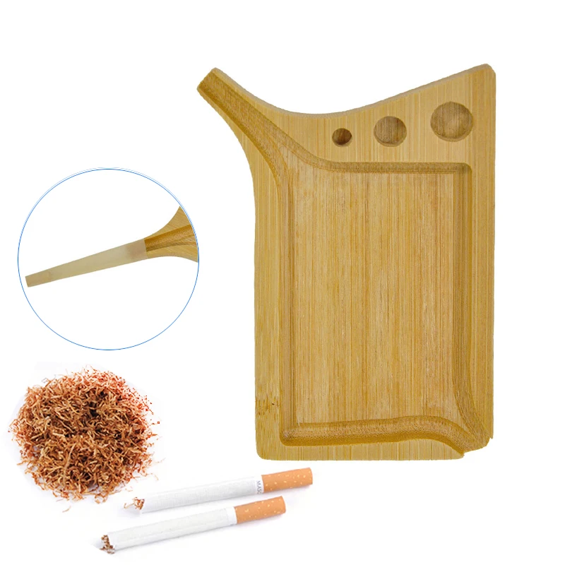 Bamboo Tobacco Rolling Tray Smoking Paper Cone Holder Handmade Rolling ...