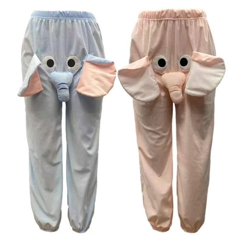 Elephant-Pajamas-Flannel-Sleepwear-Pants-With-Big-Nose-And-Ears-Cute ...
