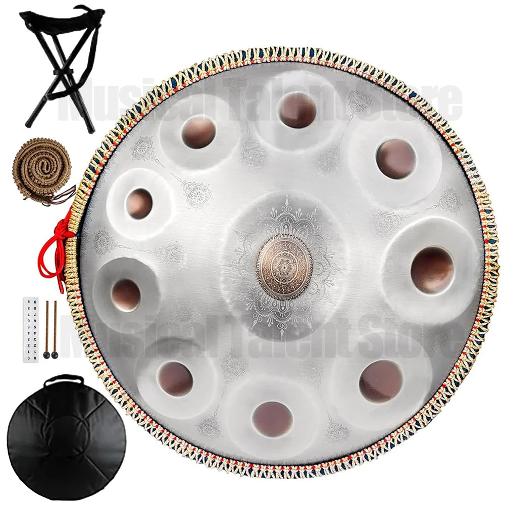 Handpan-Steel-Drum-for-Meditation-Laser-Engraving-Logo-9-10-12Notes-D ...