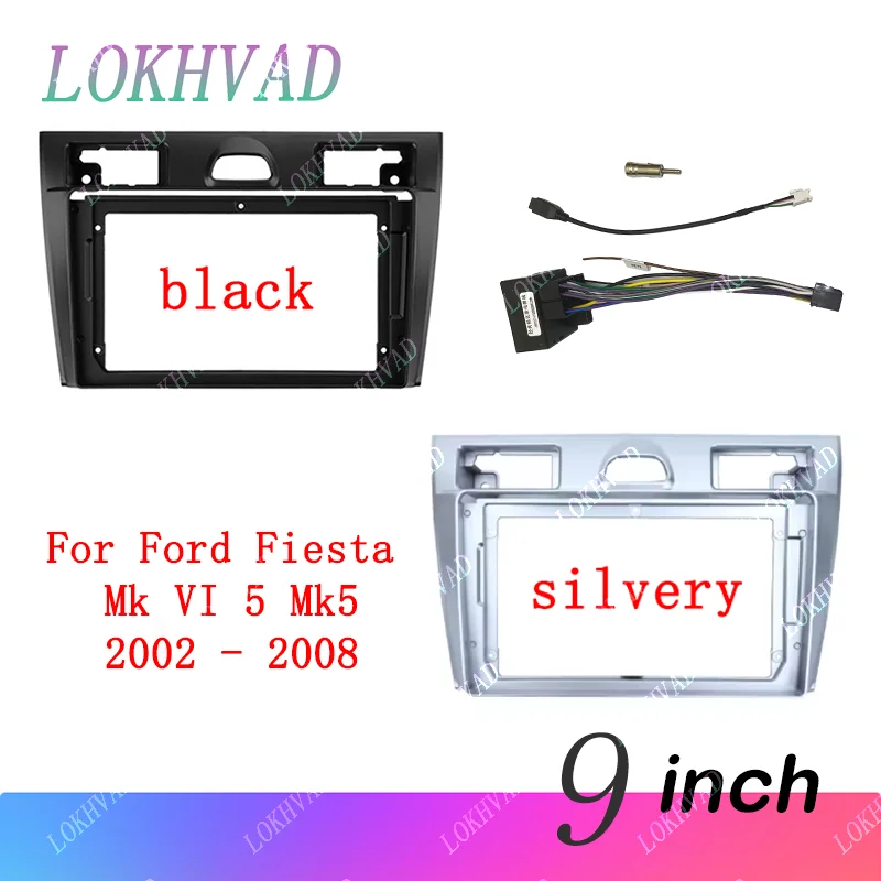 Car Android Radio Frame For Ford Fiesta Mk VI 5 Mk5 2002-2008 9 inch ...