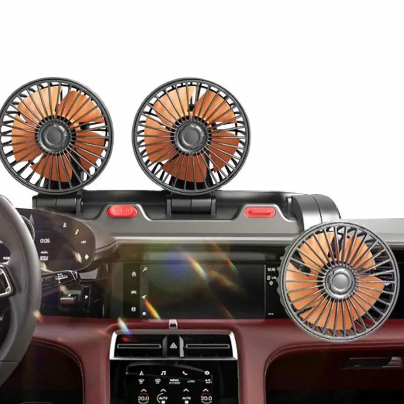 Car Electric Cooling Fan 3 Head Automotive Silent Fan Usb/12v/24v 2 ...