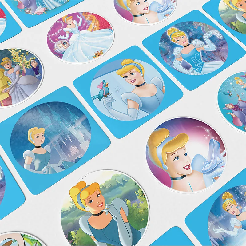 Cinderella-Round-Stickers-Water-Bottle-Laptop-Case-Scrapbooking-Luggage ...