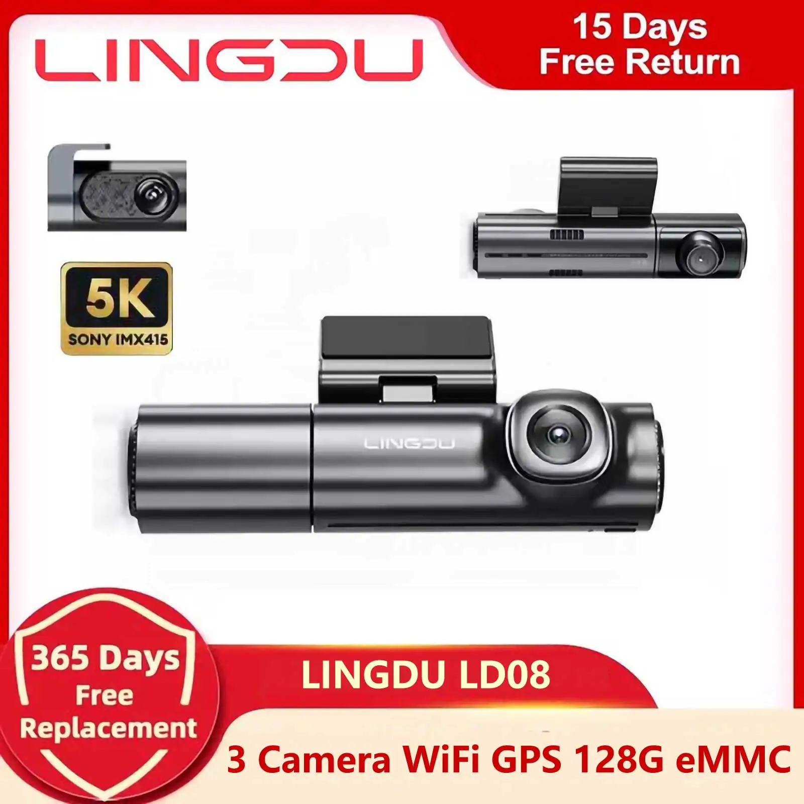 LINGDU-LD08-3-Cameras-5K-Dash-Cam-Car-DVR-Built-in-128GB-eMMC-Storage ...