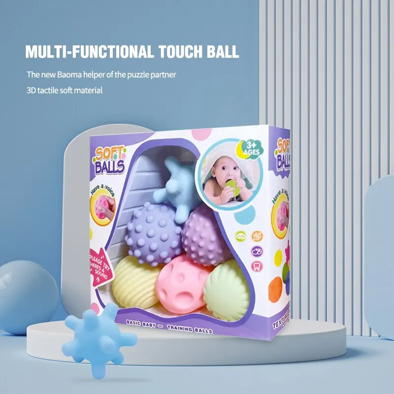 6-PCS-Baby-Toys-Bolas-sensoriais-para-crian-as-Texturizados-M-o-Touch ...