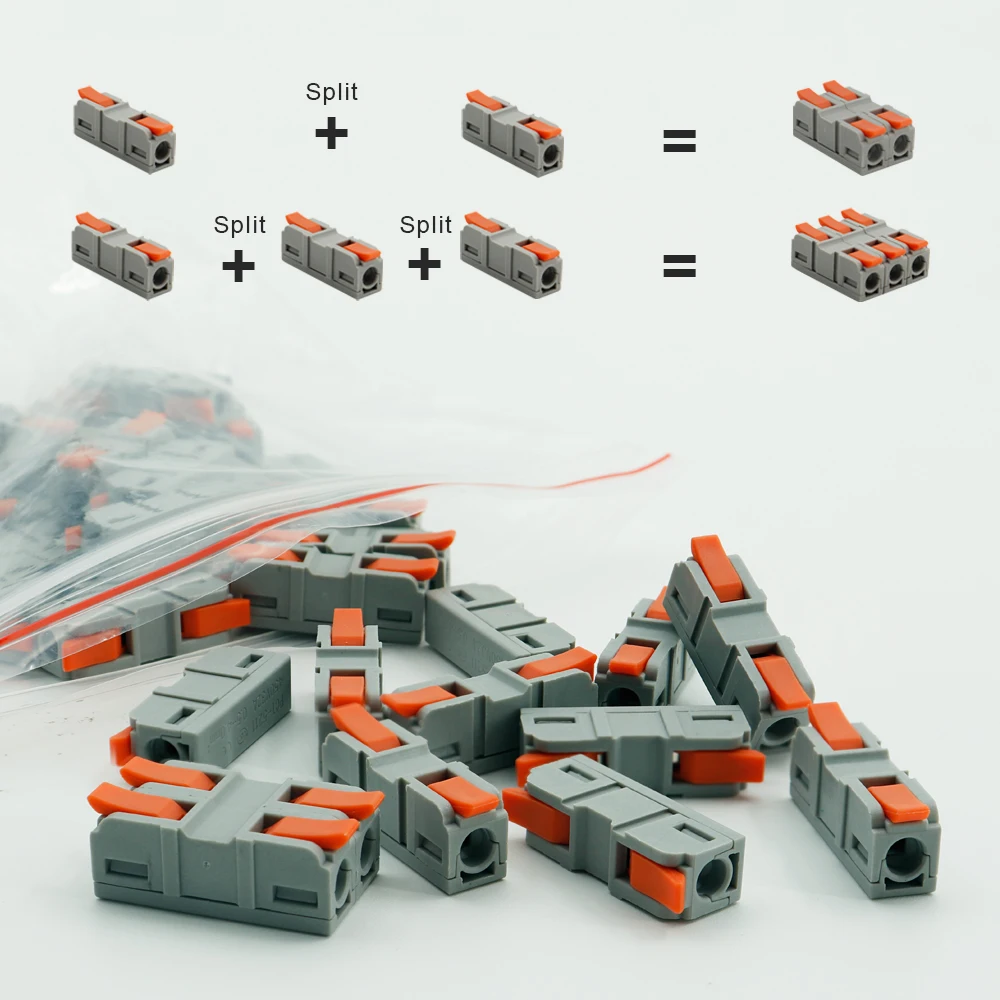 10-20-50-100Pcs-Quick-splicing-Wire-Connector-Electrical-Cable-Terminal ...