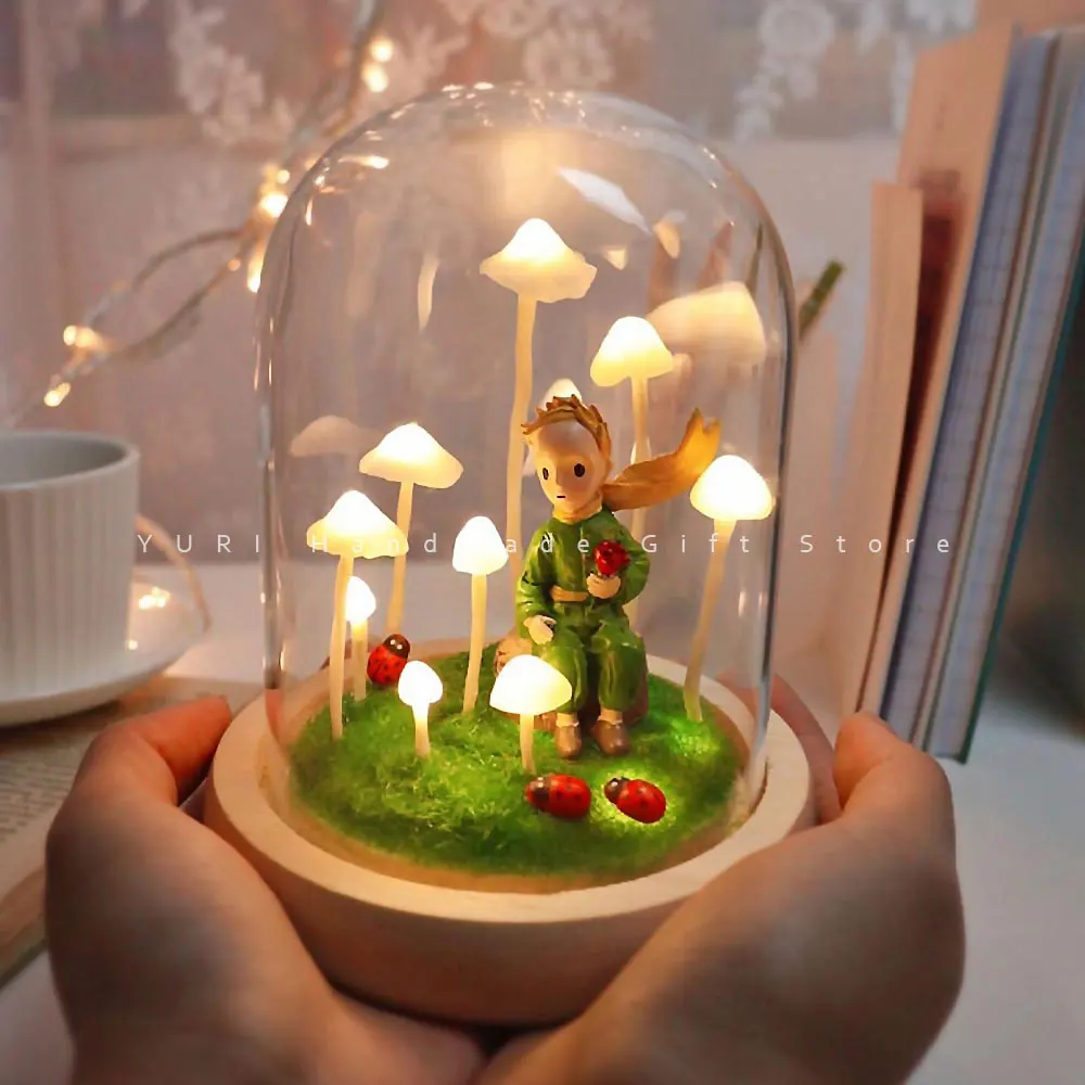 Mushroom-Prince-Night-Light-Original-Handmade-DIY-Material-Home ...
