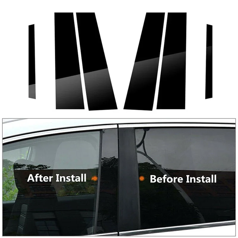 Glossy Black Window Door Column B C Pillar Post Cover for Vauxhall ...