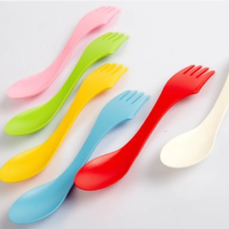 6Pcs-Set-3-in-1-Children-Utensil-Plastic-Spork-Combo-Travelling-Gadget ...