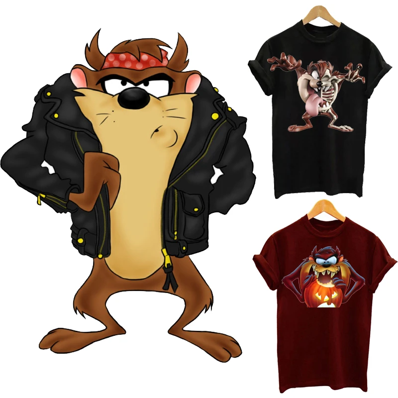 Cartoon Tasmanian Devil Patches Thermal Stickers On Clothes Iron-on ...