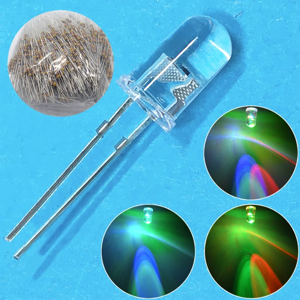 100Pcs-F5-5mm-Round-Light-Beads-Slow-RGB-Fast-Flash-Diode-Led-Rainbow ...
