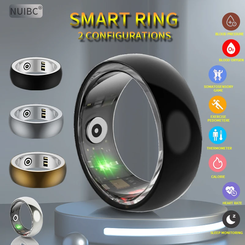 2024-New-Multifunct-Smart-Health-Ring-Women-Heart-Rate-Blood-Oxygen ...