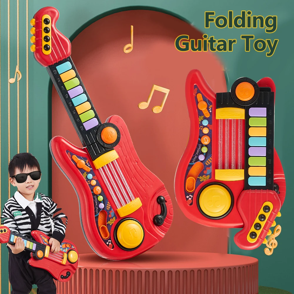 Children-s-Guitar-Toys-2-in-1-Folding-Musical-Instruments-Brain ...