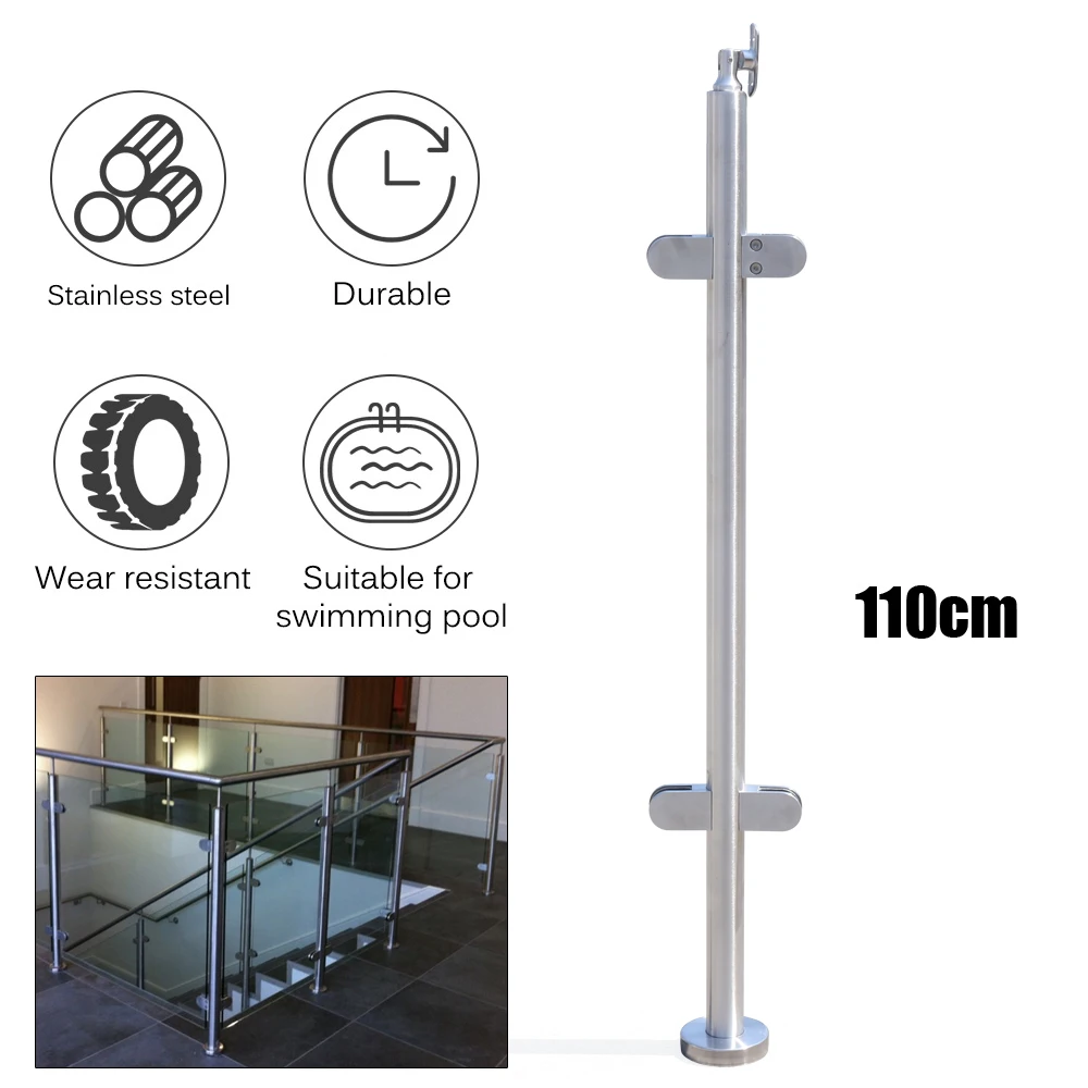 316-Stainless-Steel-110cm-Glass-Balustrade-Railing-Posts-Grade-Pole ...