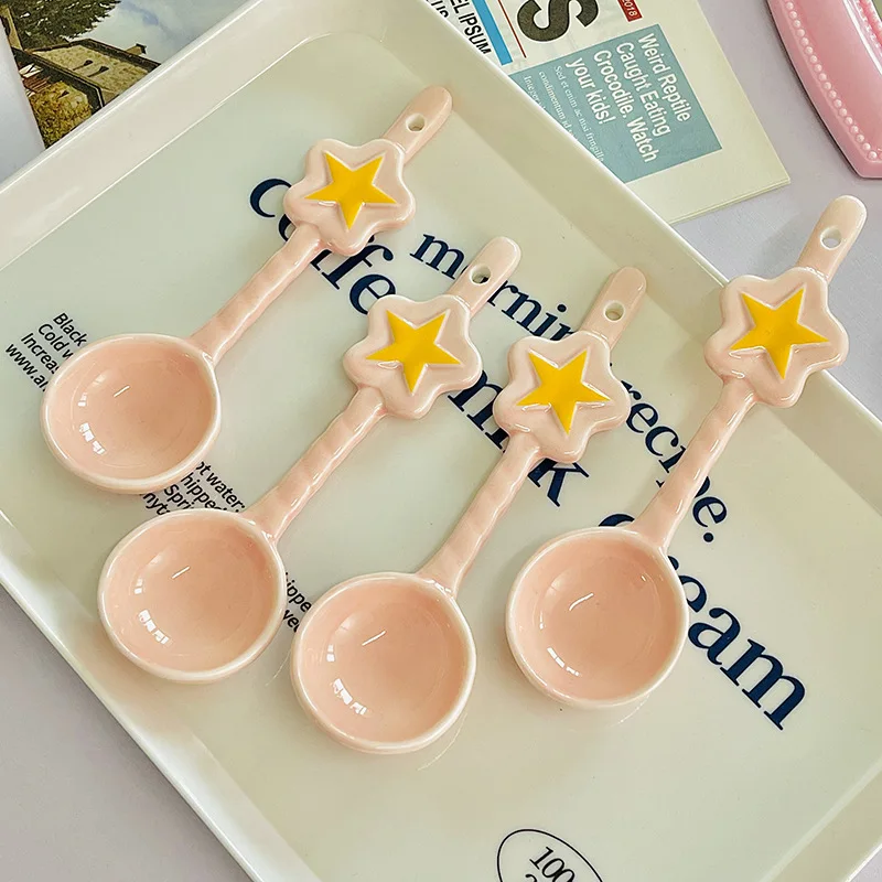 Ceramic-Spoon-Star-Ceramic-Bowl-Spoon-Eating-Spoon-Creative-Spoon ...