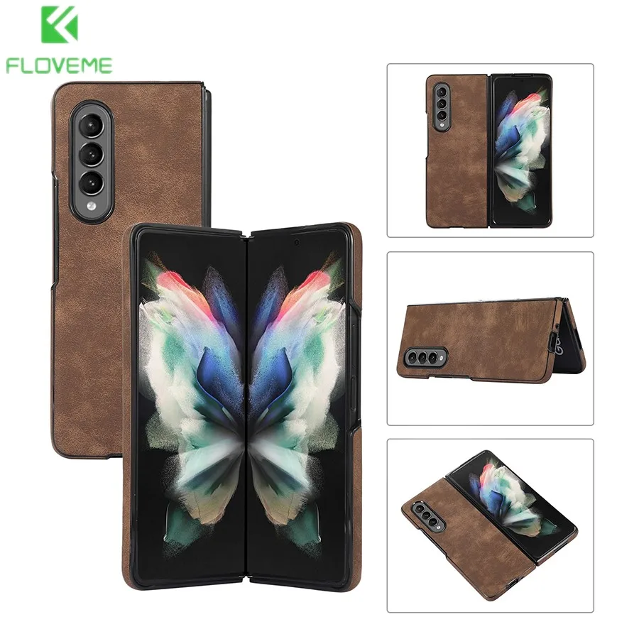 Vintage-Leather-Phone-Case-for-Samsung-Galaxy-Z-Fold3-Cases-Folding ...