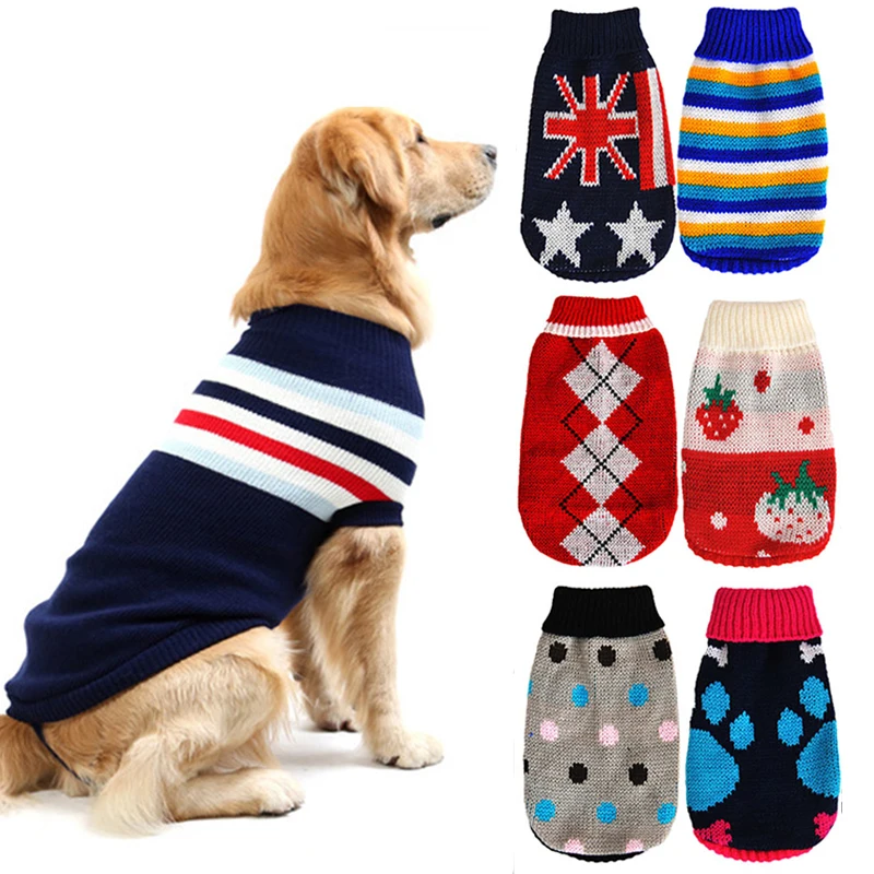 Suéter de punto para perros pequeños, medianos y grandes, abrigo de ...