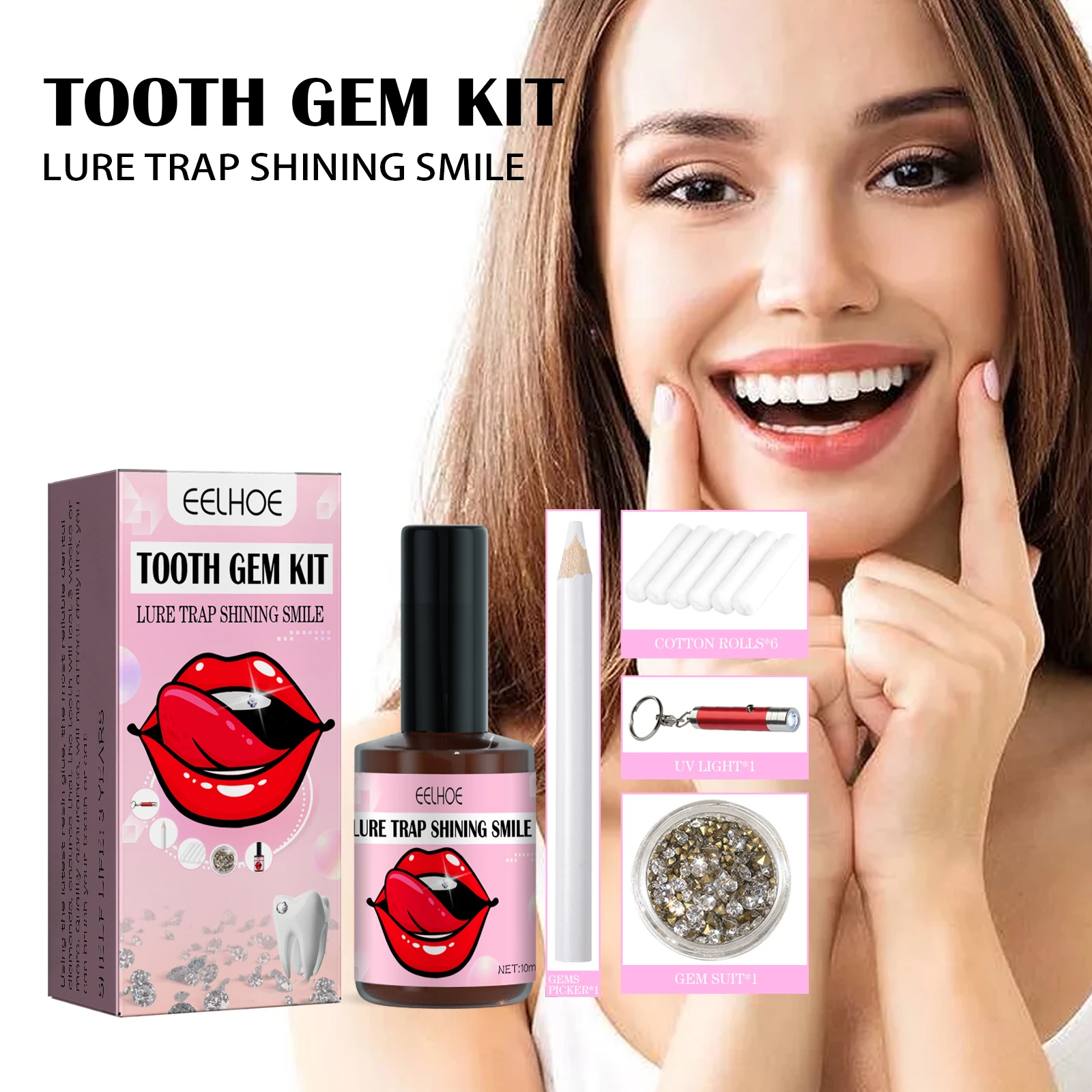 Tooth-Gem-Kit-Teeth-Jewelry-Kit-with-Glue-and-Light-Professional-DIY ...