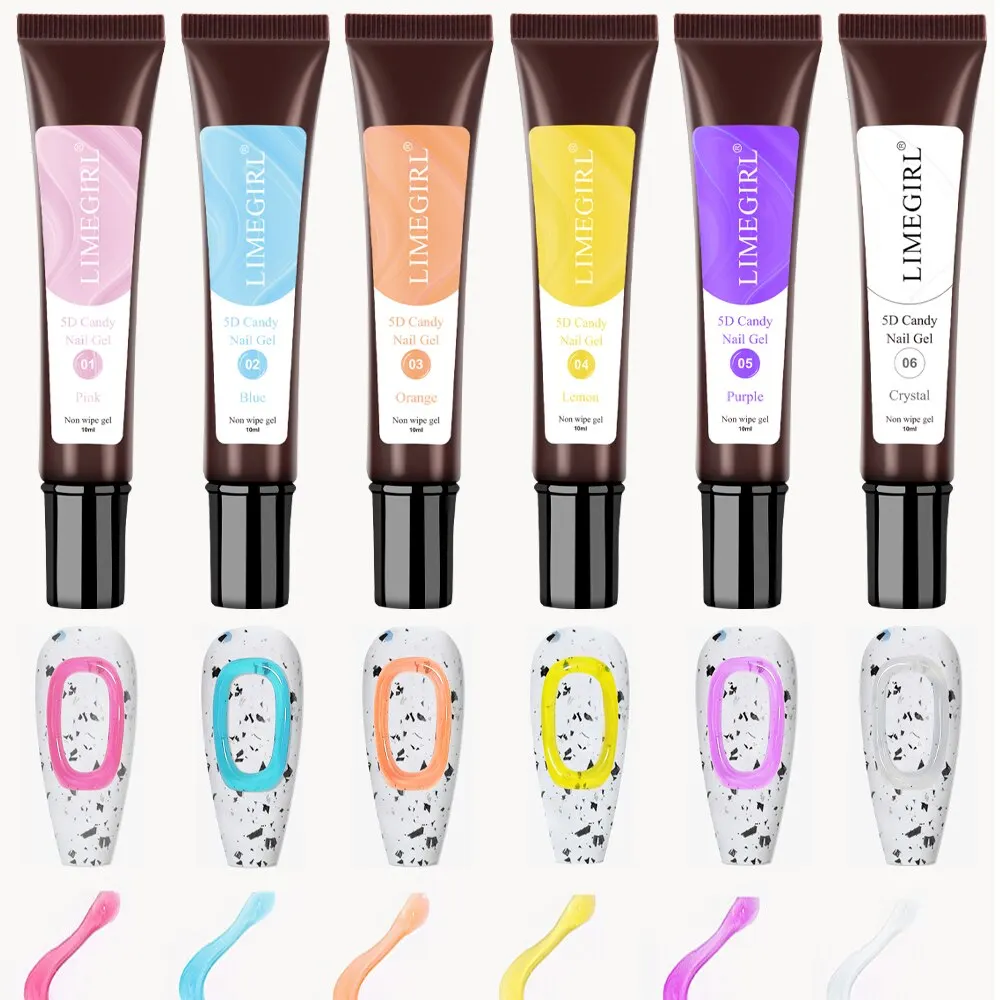 5D-Solid-Pudding-Gel-Nail-Polish-10g-Tube-Shape-Korean-Style-Elastic ...