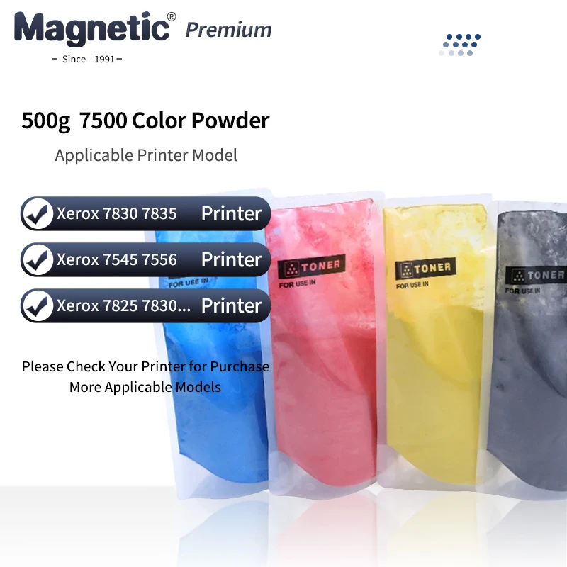 500g/PC Color Refill Toner Cartridge Powder Compatible for Xerox 7500 ...