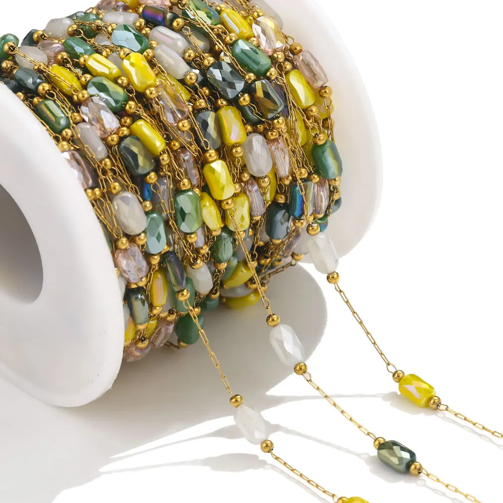 1m-lot-Stainless-Steel-Crystal-Chains-For-Jewelry-Making-DIY-Bohemian ...