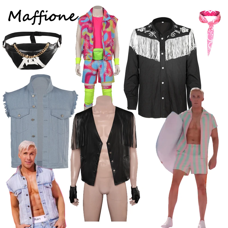 Ken-Cosplay-Men-Costume-Outfits-Tops-Shirt-Vest-Shorts-Movies-Barbei ...