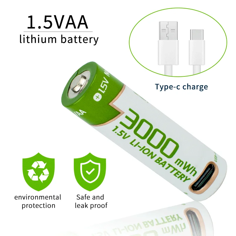 New-1-5V-AA-battery-Rechargeable-lithium-battery-3000mWh-environment ...