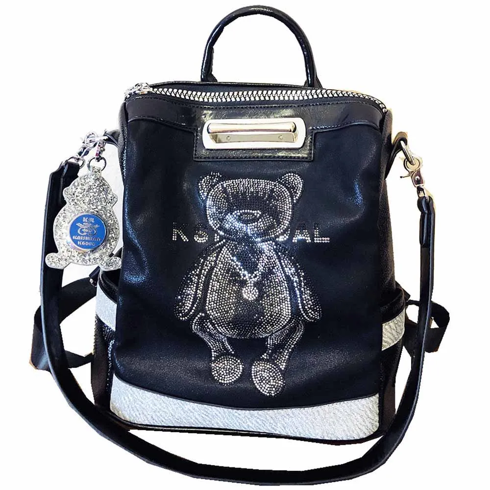 Brand-Women-Backpack-Luxury-Rhinestone-Cute-Bear-Designer-Shoulder-Bag ...