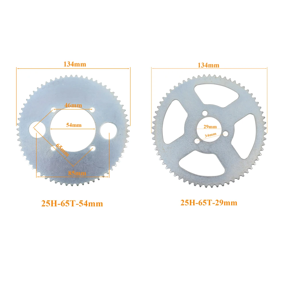 25H-Chain-65T-Tooth-29mm-54mm-Rear-Gear-Sprocket-Plate-For-47cc-49cc ...
