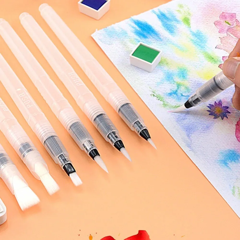 6Pcs-set-Transparent-Tap-Water-Watercolor-Ink-Pens-Kit-Water-Paint ...