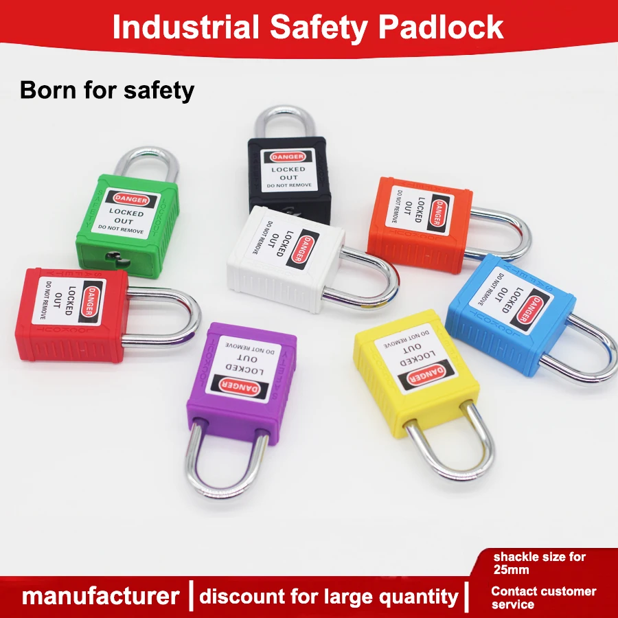 LOTO-lockout-Industrial-Safety-Padlock-25mm-Steel-Shackle-high-security ...