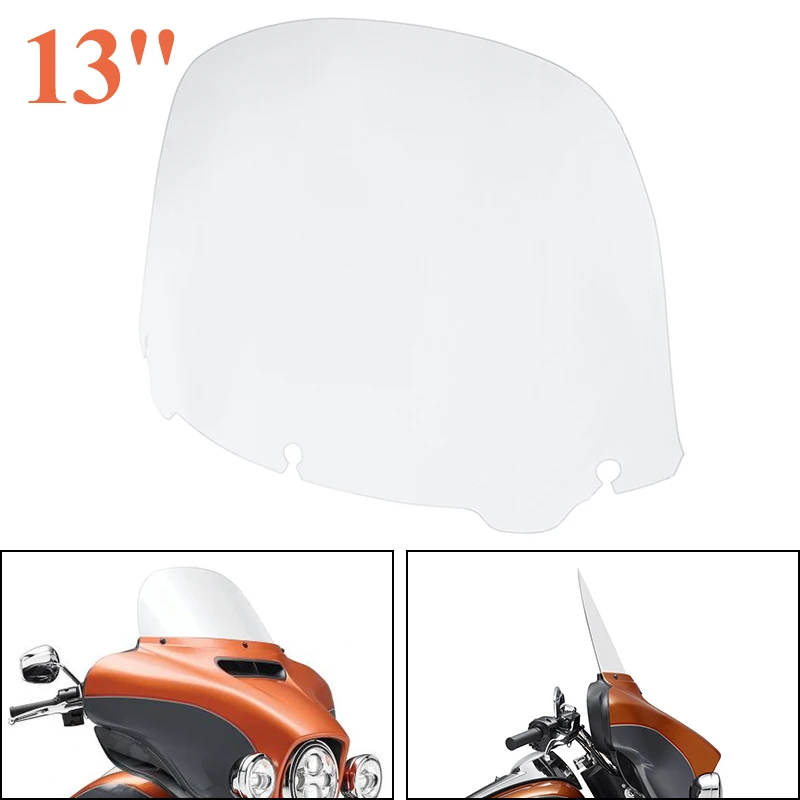 Motorcycle-13-Windscreen-Fairing-Wind-Deflectors-Windshield-For-Harley ...
