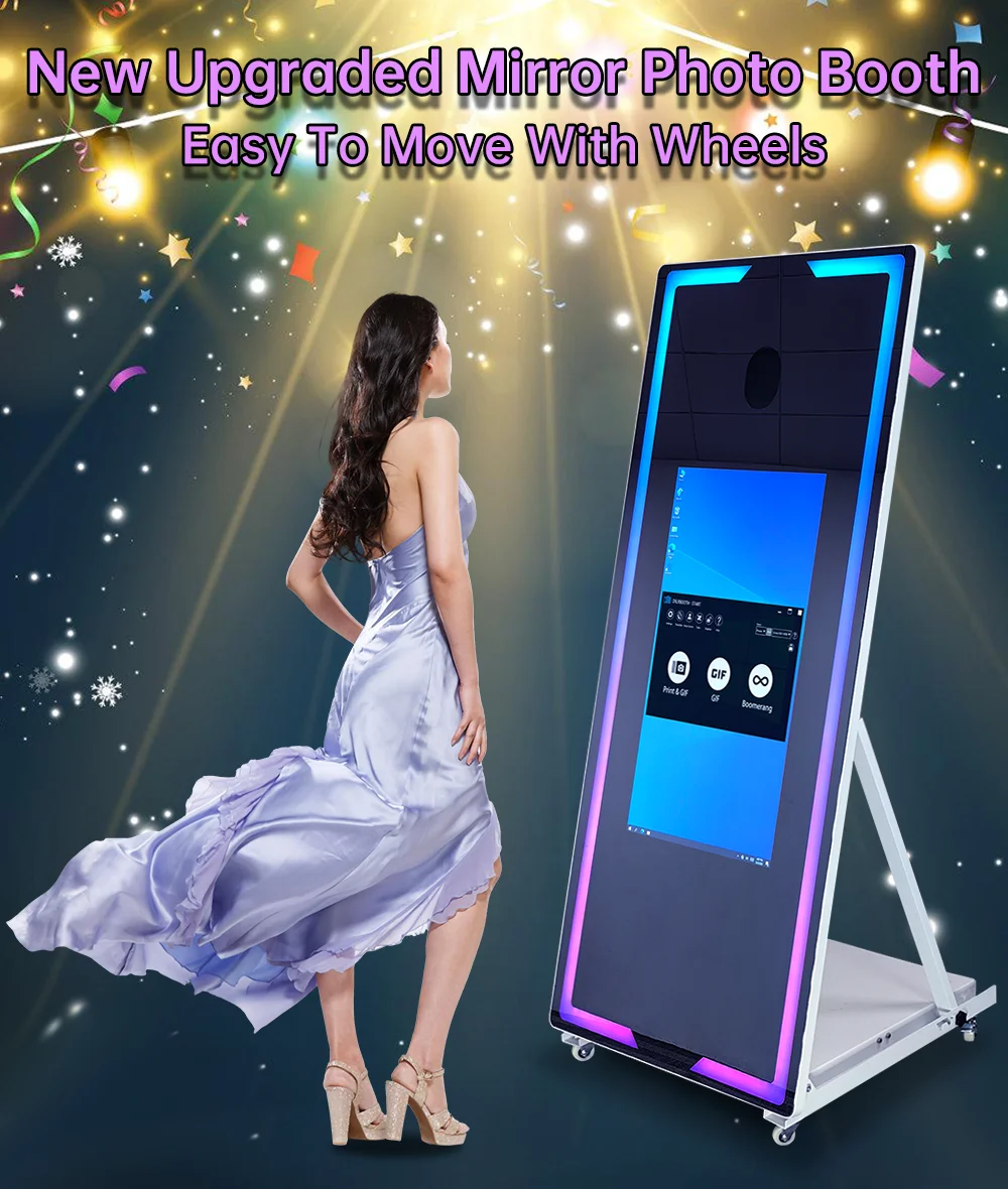 Portable Magic Mirror Touch Screen Selfie Photo Booth Machine 40 Inch ...