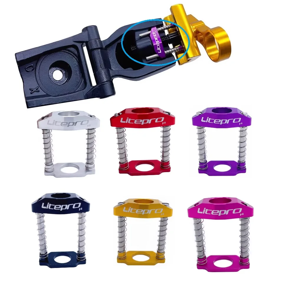 Litepro-For-Brompton-Folding-Bike-Stem-Hinge-Clamps-Spring-Holder ...
