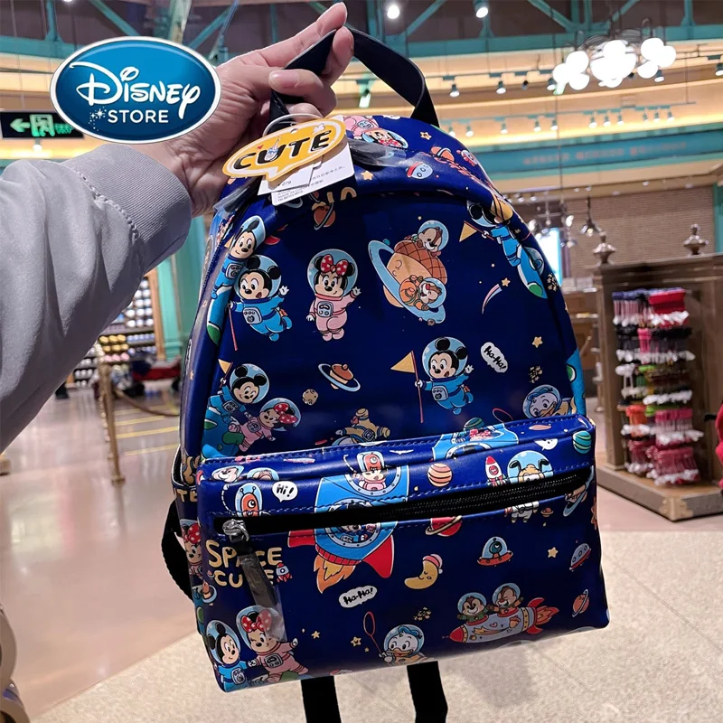 Leather Disney Mickey Backpack | Donald Duck Print Backpack - Disney ...