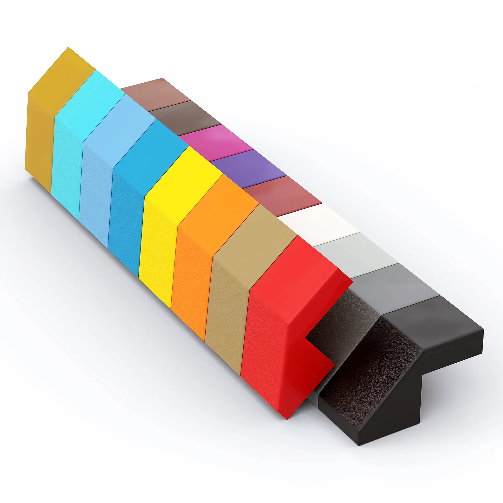 10PCS-High-Tech-Assemble-Particle-28192-1x2-Bevel-Non-particle-Building ...