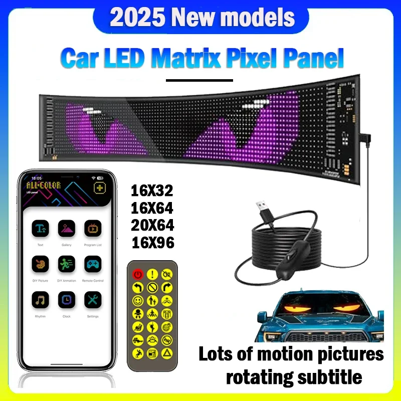 Remote Control Truck Devil Eye LED Matrix Pixel Panel Soft Foldable ...
