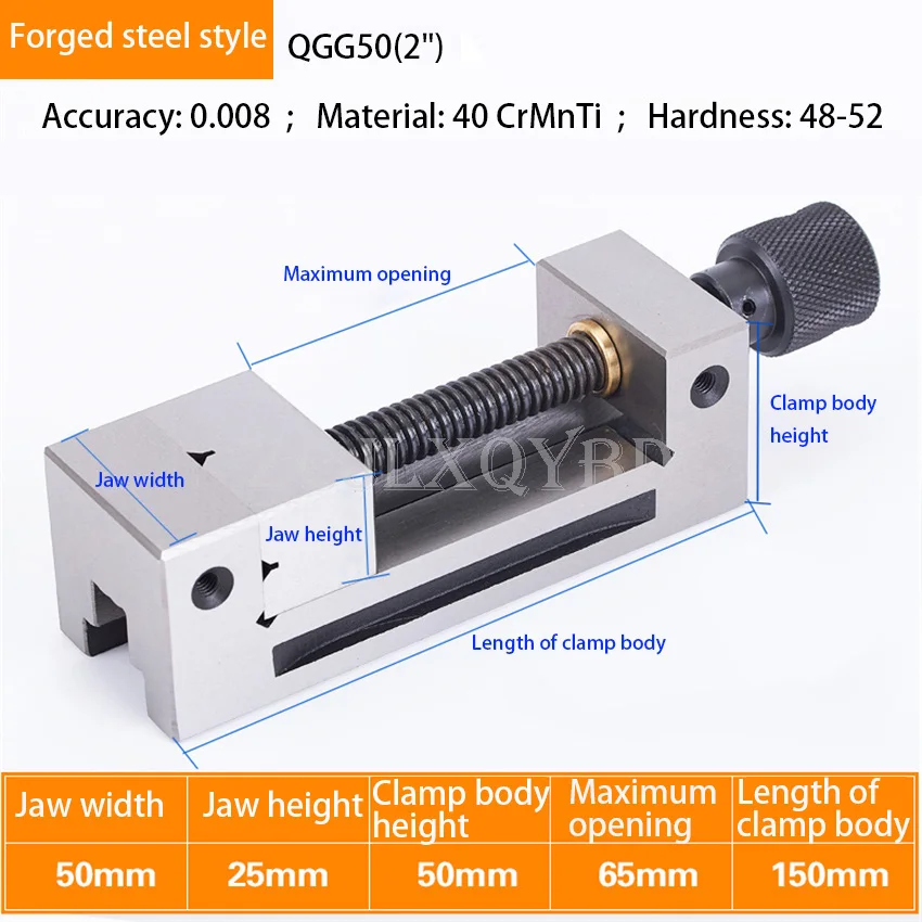 QGG50 2" High Precision Right Angle Vise Grinder CNC Vise Gad Tongs For ...