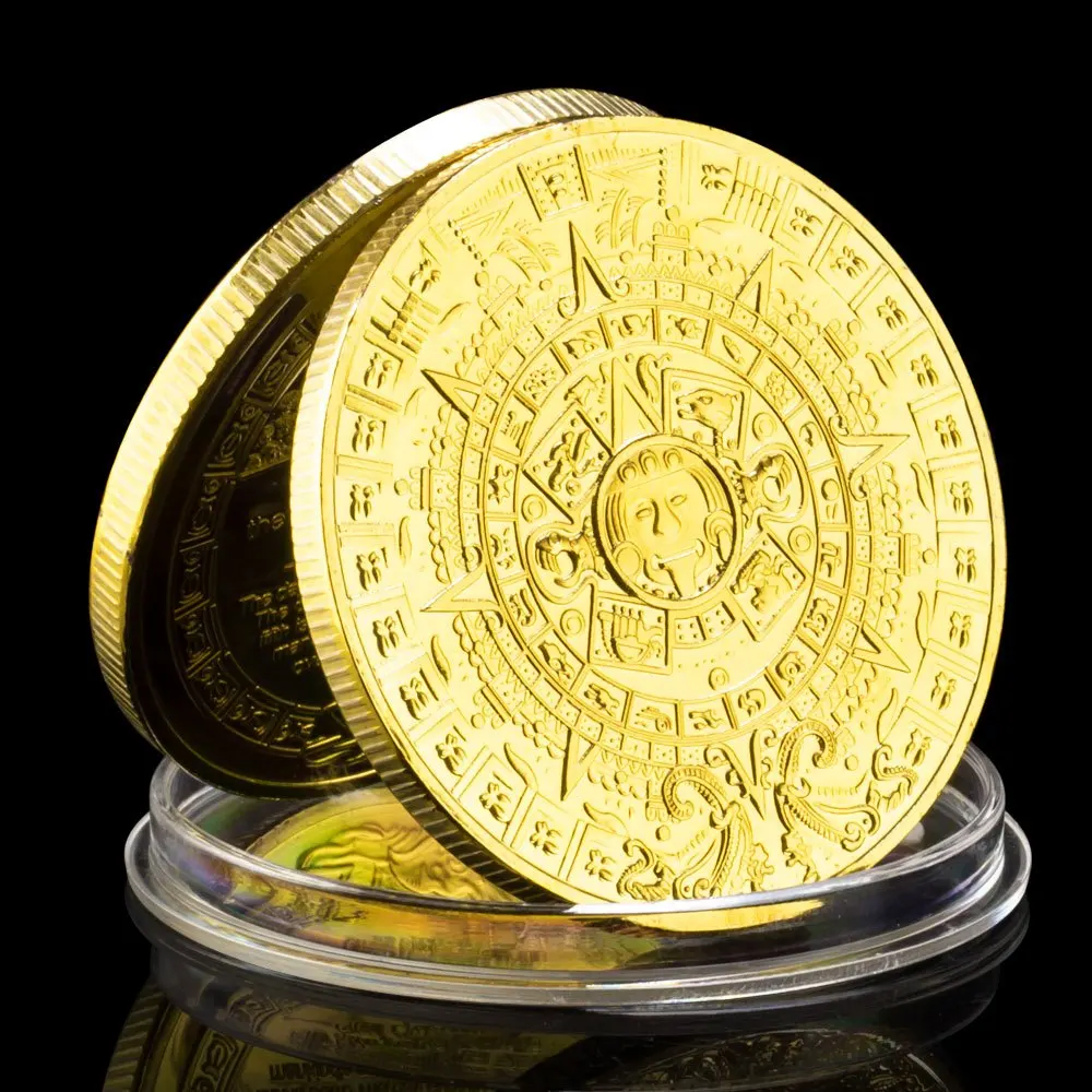 Mexico-Mayan-Aztec-Calendar-Art-Prophecy-Culture-Gold-Coins ...