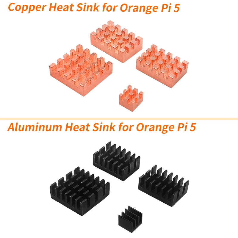 Orange Pi 5 Heat Sink Copper Aluminum Alloy Heatsinks CPU RAM Passive ...